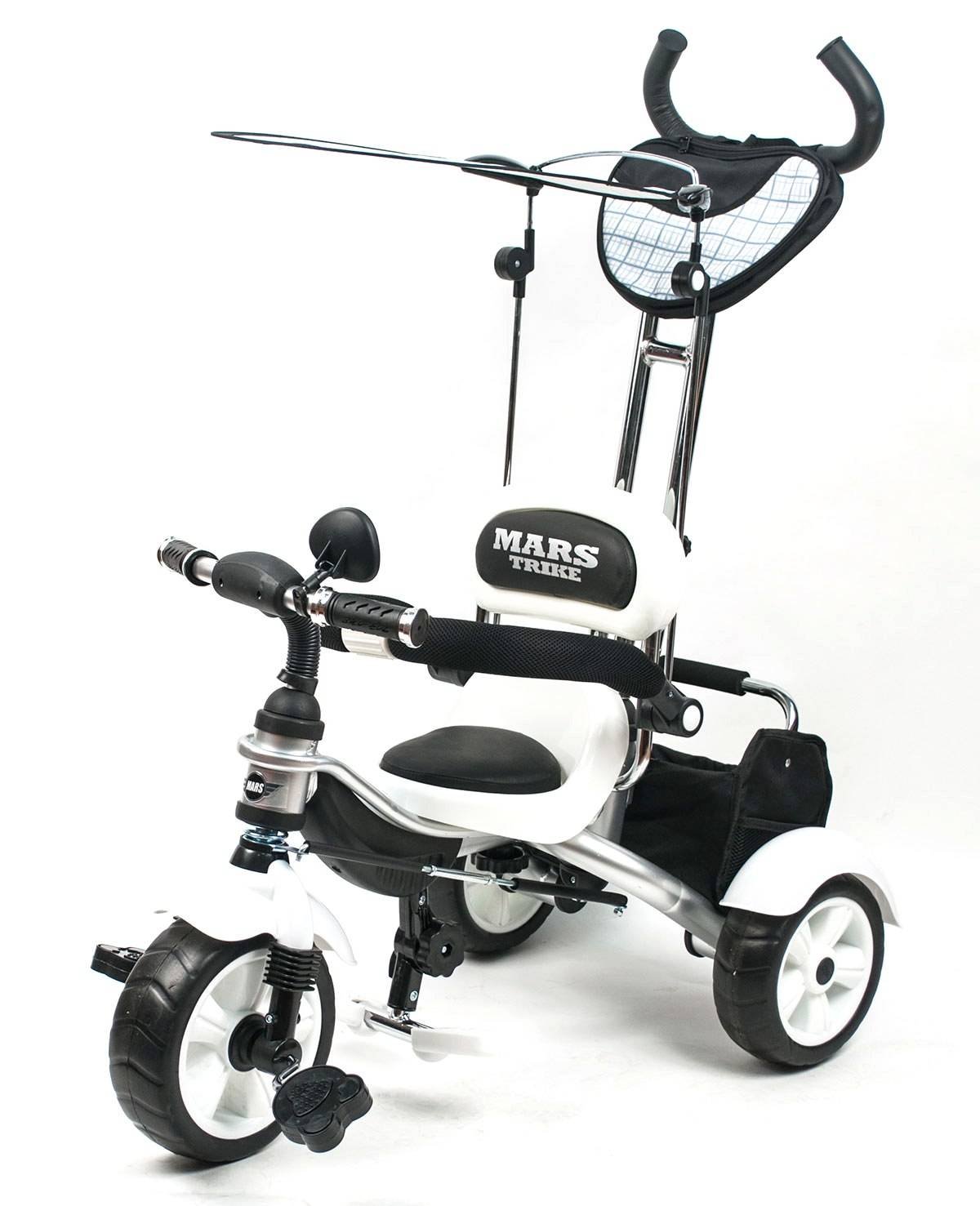 Велосипед Mars Trike KR 01 трехколесный с родительской ручкой черно-белый купить в Харькове ...